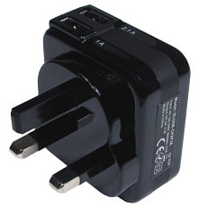 UK Dual Output 3A USB Charger Power Supply High Current 3.1A NLUSB ...