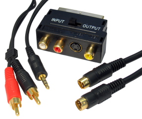 10m SCART connection kit S-VHS RCA audio and composite video 4KF-02 ...