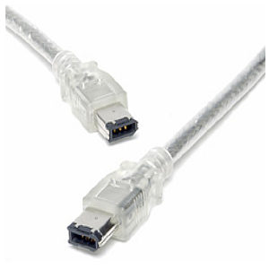 2m 6-pin-6-pin Firewire 400 Ieee 1394a Clear Cable | Jumpbird